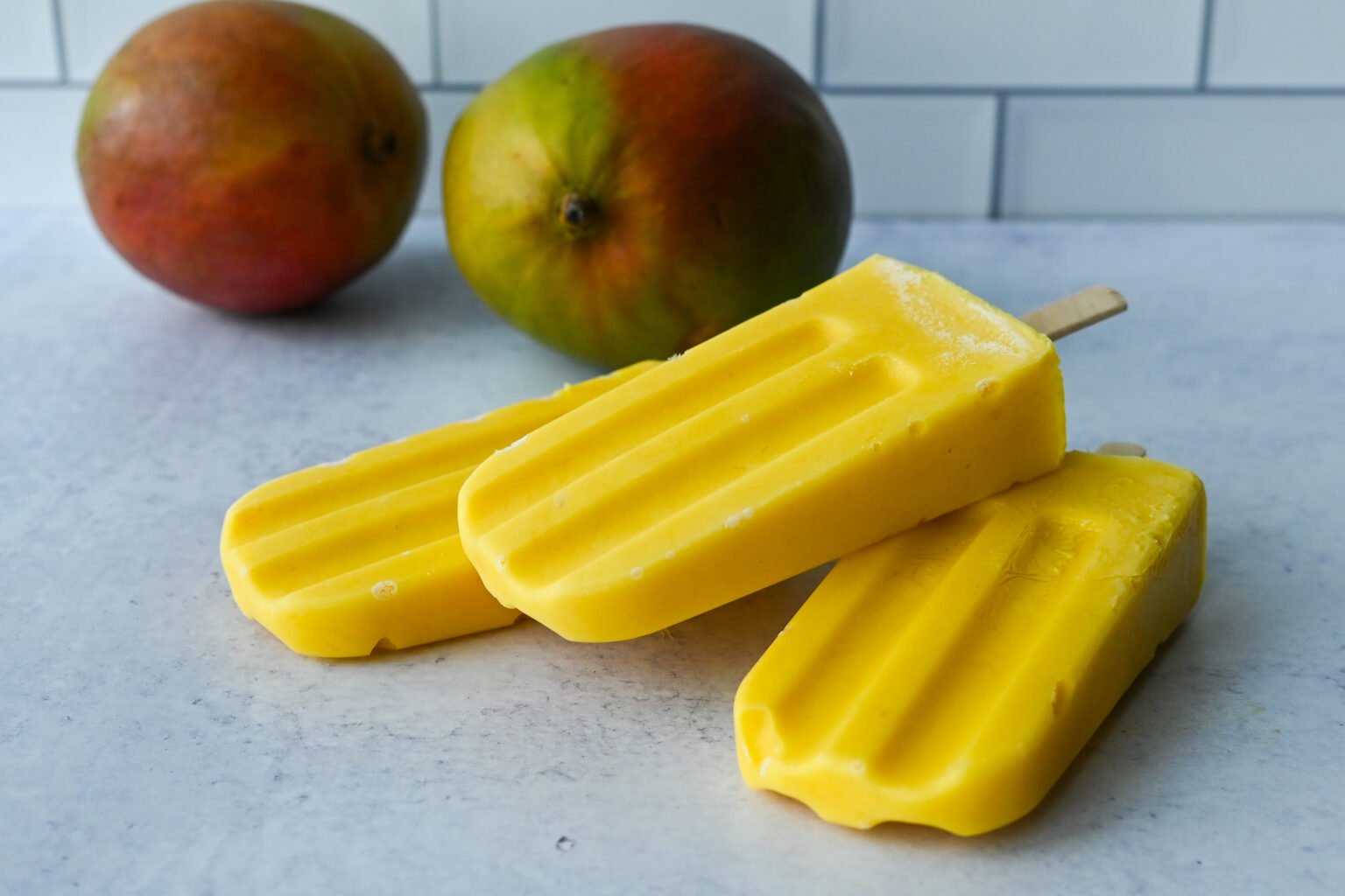 Mango Popsicles with Yogurt and Honey Recipe | One Hungry Bunny